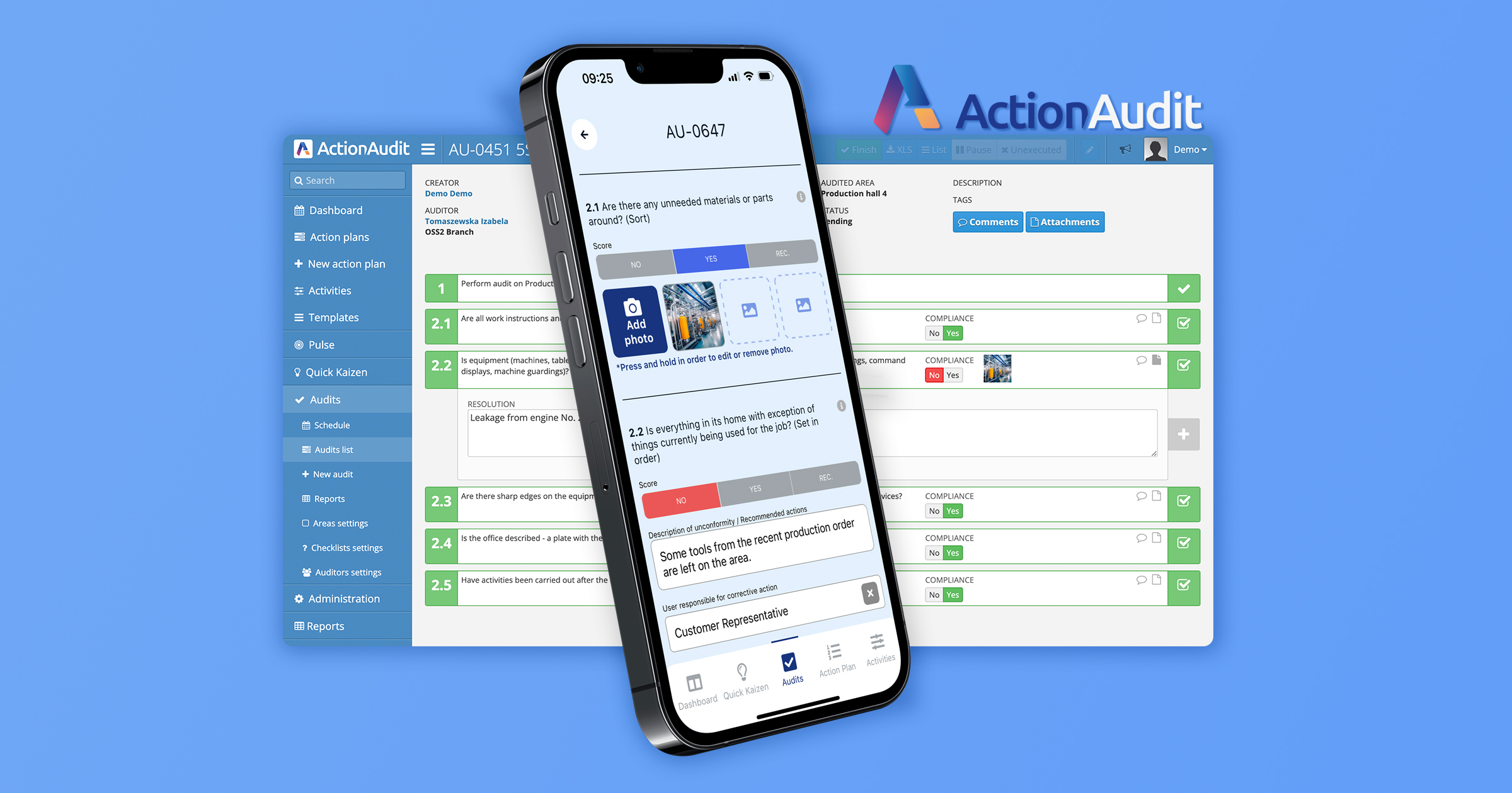 Action Audit web and mobile auditing tool